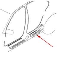 Rear Left Door Sill Trim Cover- Black - E39 Sedan/Wagon