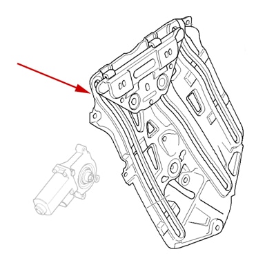 Left Rear Window Regulator - Genuine BMW - E46 3-Series Convertible