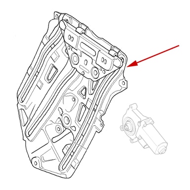 Right Rear Window Regulator - Genuine BMW - E46 3-Series Convertible