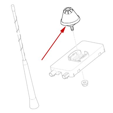 Genuine BMW Base for Radio Antenna E46 323Ci 325Ci 330Ci M3 Convertible ...