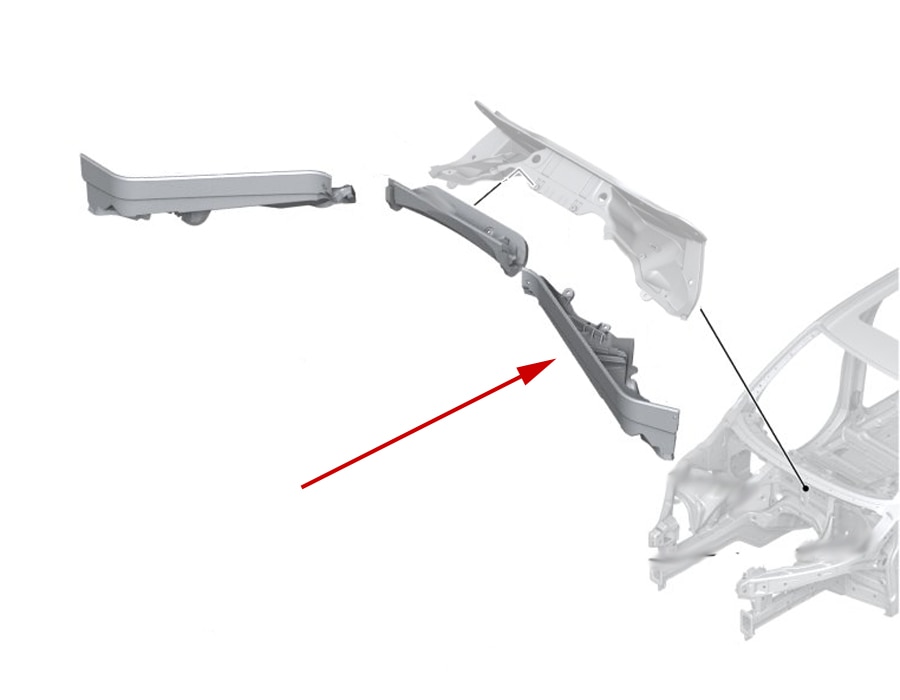 Left Bulkhead Panel for Engine Compartment - E70 X5 & E71 X6