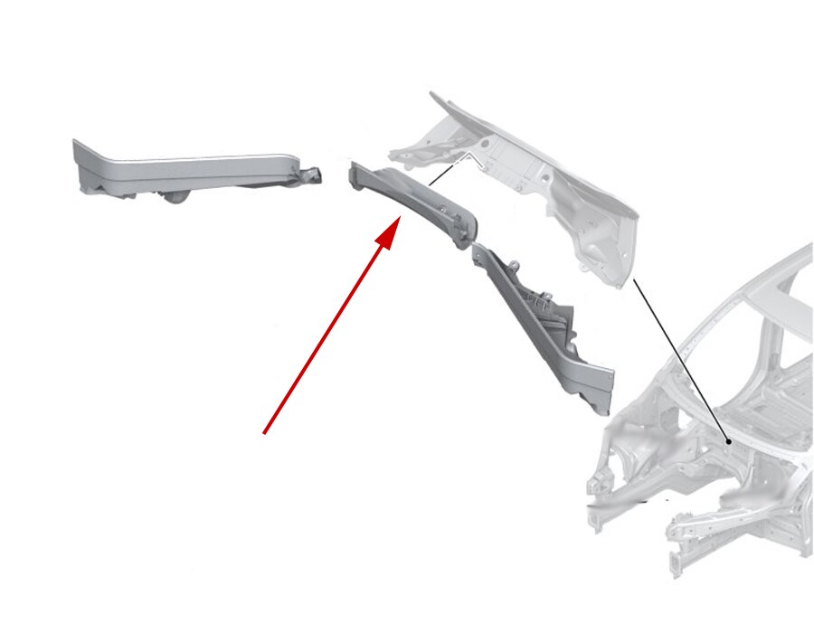 Center Bulkhead Panel for Engine Compartment - BMW E70 X5 & E71 X6