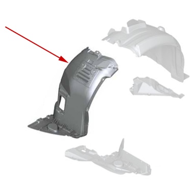 Front Fender Liner Bottom Left for BMW E90 E92 E93 M3