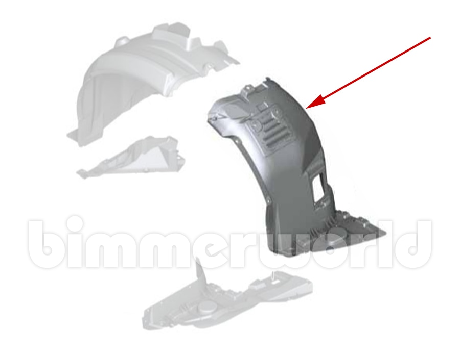 Front Fender Liner Bottom Right for BMW E90 E92 E93 M3