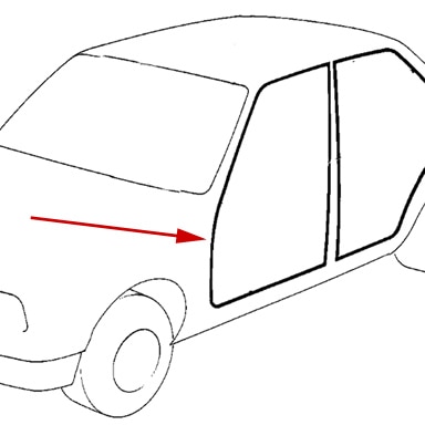 Genuine BMW Front Door Edge Protection E34 525i 530i 535i 540i M5