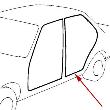 Genuine BMW Rear Door Edge Protection E34 525i 530i 535i 540i M5