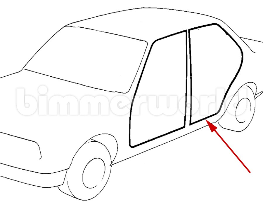 Genuine BMW Rear Door Edge Protection E34 525i 530i 535i 540i M5