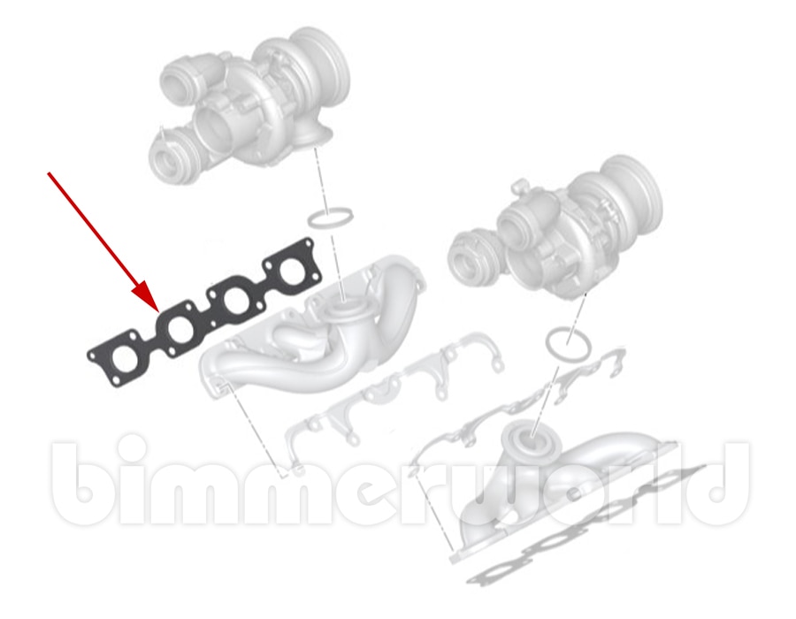 Exhaust Manifold Gasket BMW N63N Engine G30 G12 G14 G05 G06 G07