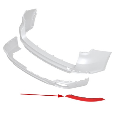 LR3 Rear Reflector Right Side Rear Red Bumper Reflector Light For Land ...