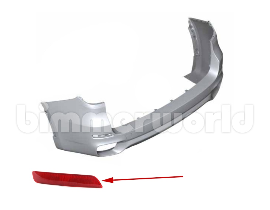 Bumper Reflector, Rear Left - Genuine BMW - F15 X5 M Sport