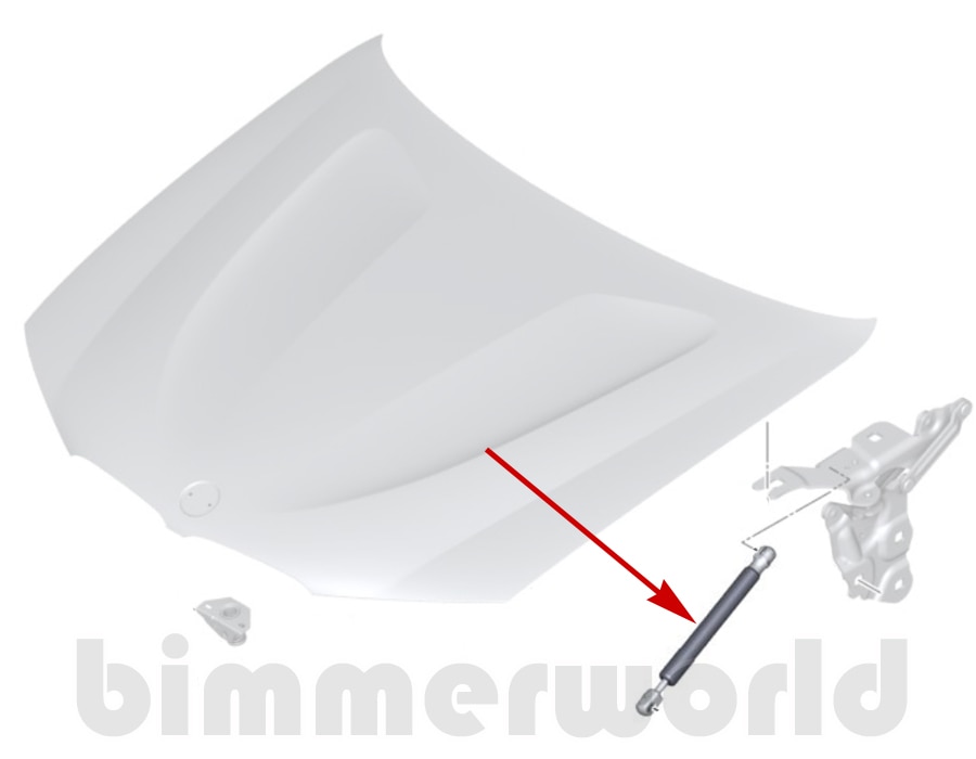 Engine Hood Shock Genuine BMW F25 X3 & F26 X4