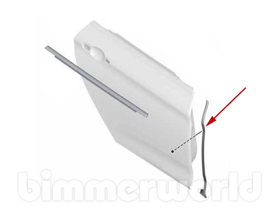 Vertical Weatherstrip for Right Rear Door - F34 3-Series GT