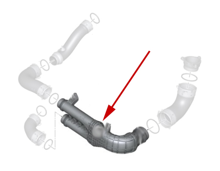 Performance Aluminum Charge Pipe Y-Pipe Intake BMW S58