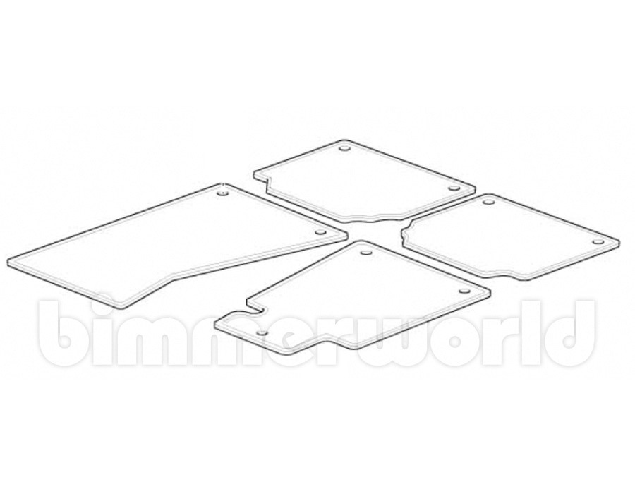 Genuine BMW Set of Floormats, Anthracite - E66 745Li 750Li 760Li