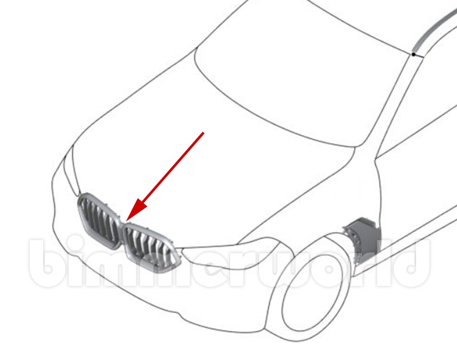 Genuine BMW G06 X6 LCI Facelift Front Grille Shadowline