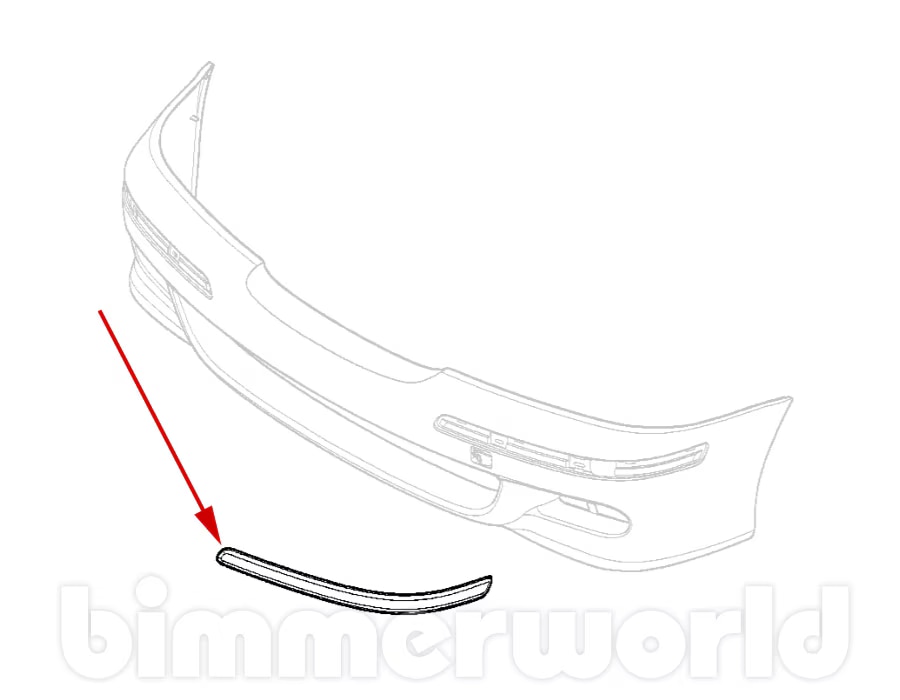 Front Left Bumper Molding - Genuine BMW - E39 M5