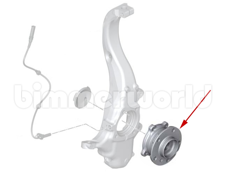 Front Wheel Bearing for BMW F15 X5 35i & F16 X6 35i sDrive 2WD