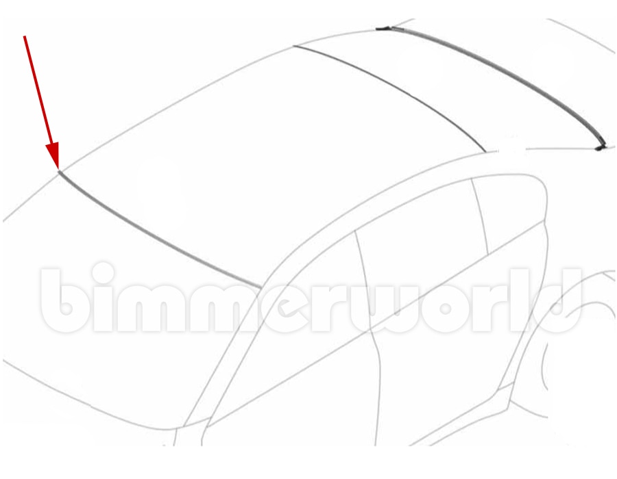 Genuine BMW Front Upper Windshield Molding F01/F02 7-Series