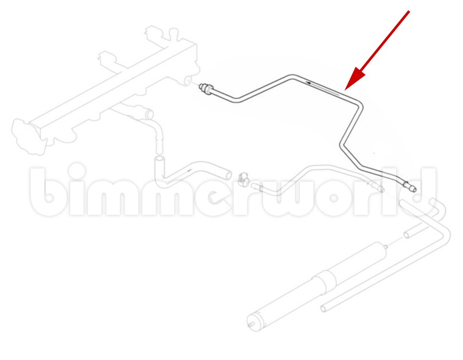 E36 318i 318is 318ti Z3 1.9 Fuel Rail Supply Line 1997 1998 1999