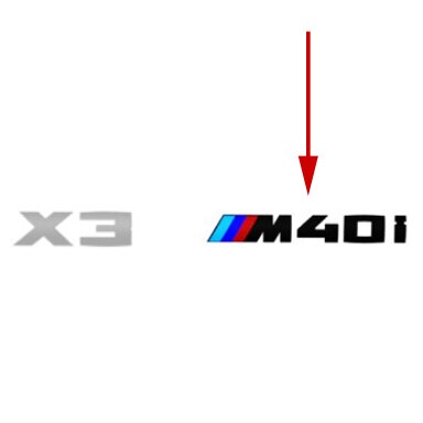 Rear 'X3' Emblem, Black Genuine BMW G01 X3 M40i