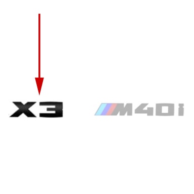 Rear 'X3' Emblem, Black Genuine BMW G01 X3 M40i