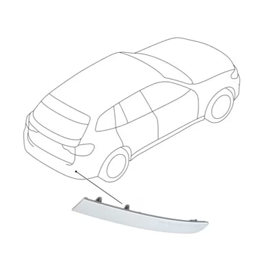 Left Rear Bumper Reflector - Genuine BMW - G01/F97 X3 M Sport