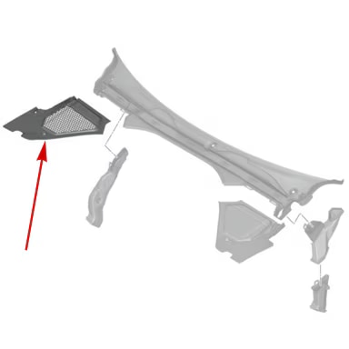 Left Windshield Cowl Cover Panel with Mesh Part 3 Genuine BMW- G20 G42