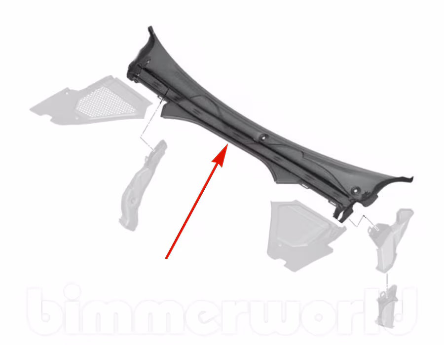 Windshield Cowl Cover Genuine BMW G42 G22 G23 G26 G80 G82 G83