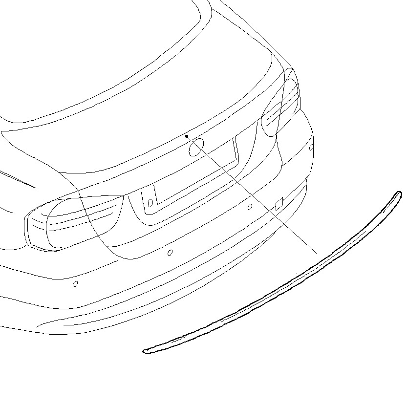 E90 M3 4-Door Sedan Rear Trunk Lid Spoiler Lip (Fits 2006-2010 3 Series ...