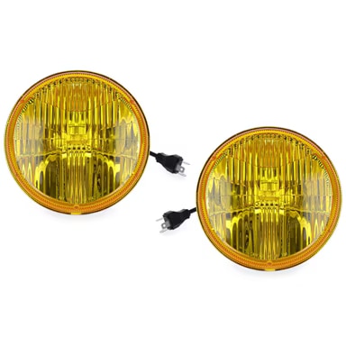 Holley RetroBright 5700K LED Lamp Set 7 Inch Round, Yellow