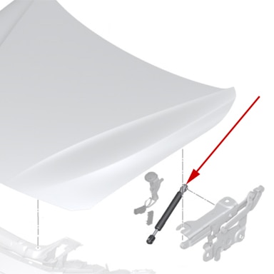 Hood Shock Genuine BMW F80 M3 & F82 F83 M4 2015 2016 2017 2018 2019 ...