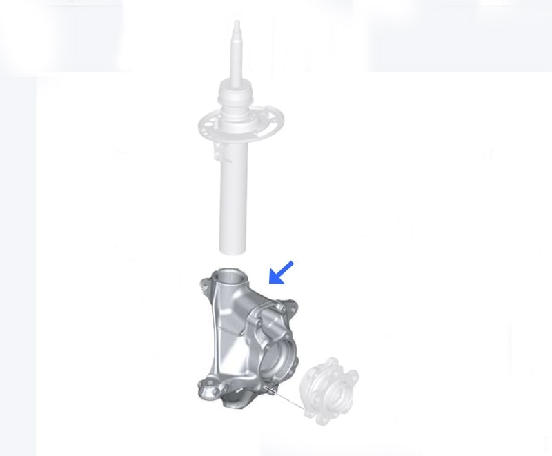 M Performance Front Right Carrier/Upright - G01 X3, G02 X4
