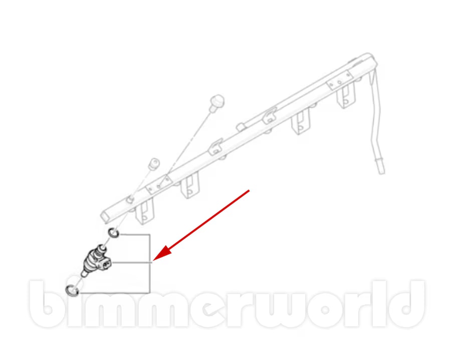Genuine BMW Fuel Injector E39, E46, E53, E83, E85 (M54B30)