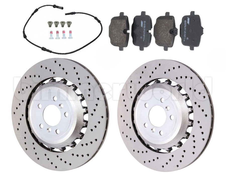 Rear Brake Overhaul Package OEM Pads 2-Piece Discs BMW F10 M5 F06 F13 M6