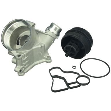 Oil filter Housing with Plastic Cap - Genuine BMW - N51 N52 N54 N54