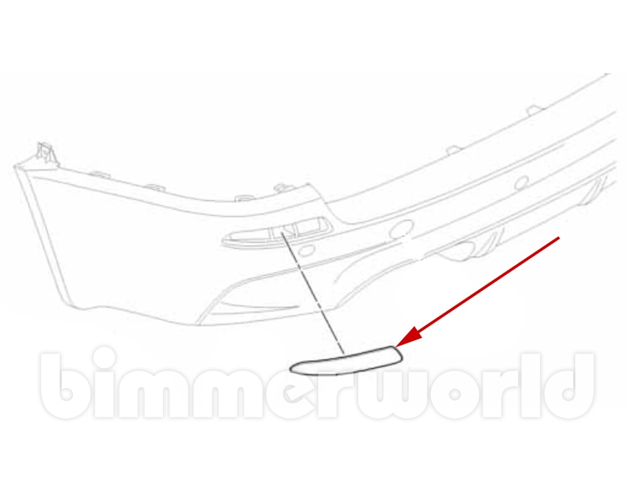 Rear Left Bumper Reflector - E70 X5 M Sport (2007-2013)