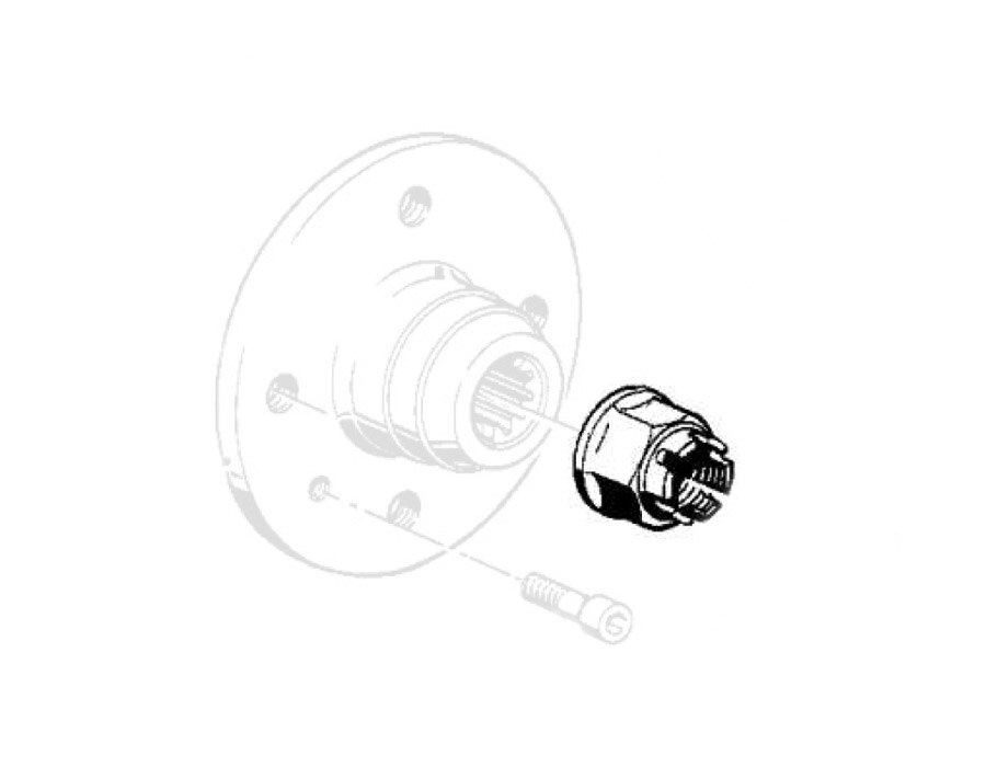 Rear Wheel Hub Nut, M24x1.5, BMW - 2002, E21