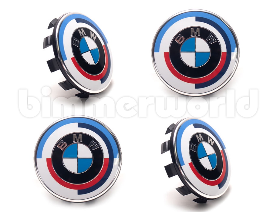 Kit Wheel Emblem 56mm BMW Motorsport 50 Year Anniversary Roundel 5x112