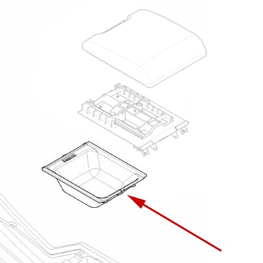 Genuine BMW Center Armrest Storage Tray for E39 5-Series - 51168196967