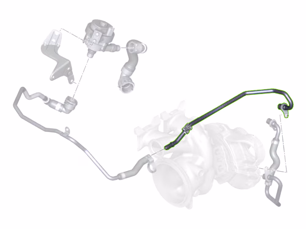 Turbo Cooling Return Hose for BMW F22 M240i, F3X 340i/440i, G30 540i ...