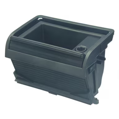 URO Parts Rear Console Tray with Sliding Cover Black for BMW E46 3-Series