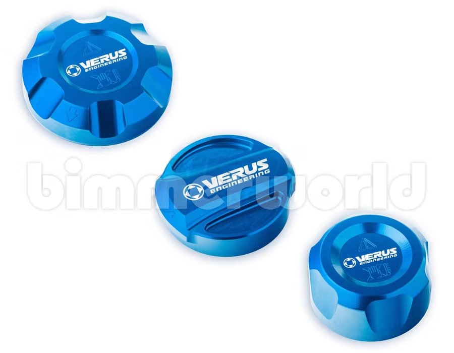 Engine Bay Coolant Oil Heat Exchanger Cap Cover Set BMW B46 B48 B58