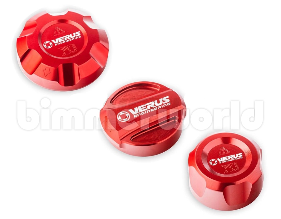 Engine Bay Coolant Oil Heat Exchanger Cap Cover Set BMW B46 B48 B58