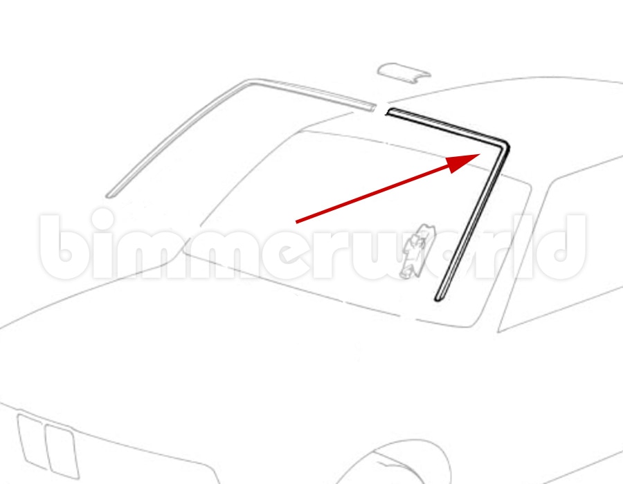 Windshield Decorative Frame Front left BMW E34 525i 530i 535i 540i M5