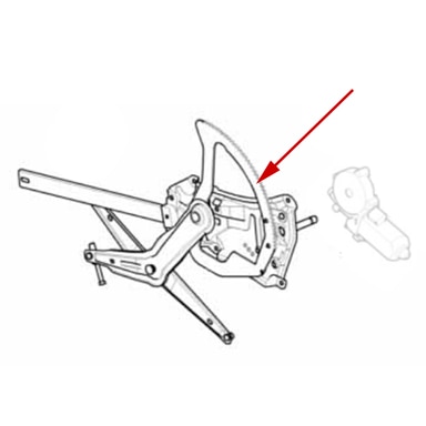Window Regulator, Right - Genuine BMW - Z3 Coupe (1999-2002)