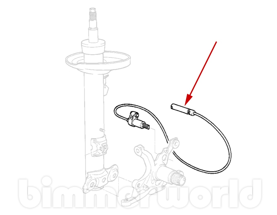 Front Left ABS Sensor ATE OEM Z3 Coupe & Roadster 2001 2002
