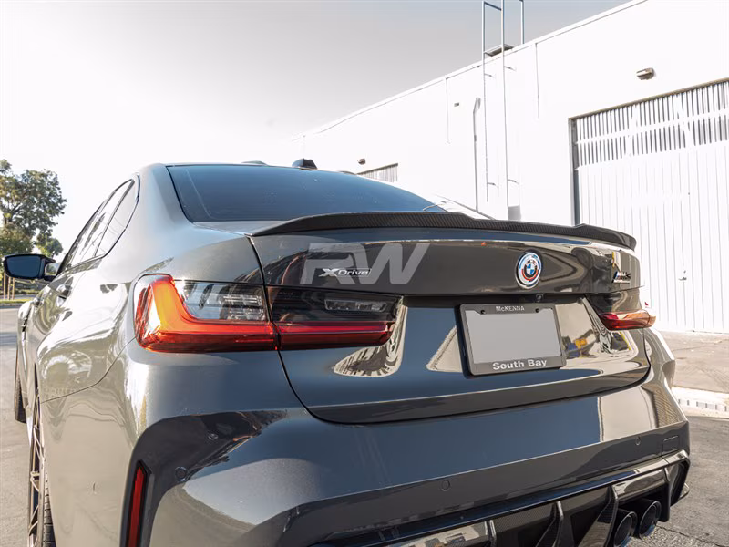 RW Carbon BMW G20 G80 M Style CF Trunk Spoiler - 330i M340i M3