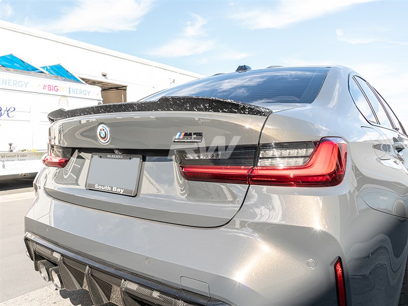 RW Carbon Forged Carbon Trunk Spoiler - BMW G20 G80 CS Style